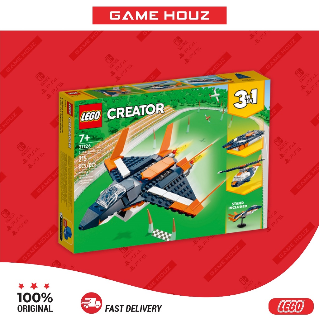 LEGO Creator 3in1 Supersonic Jet (LG31126) | Shopee Malaysia