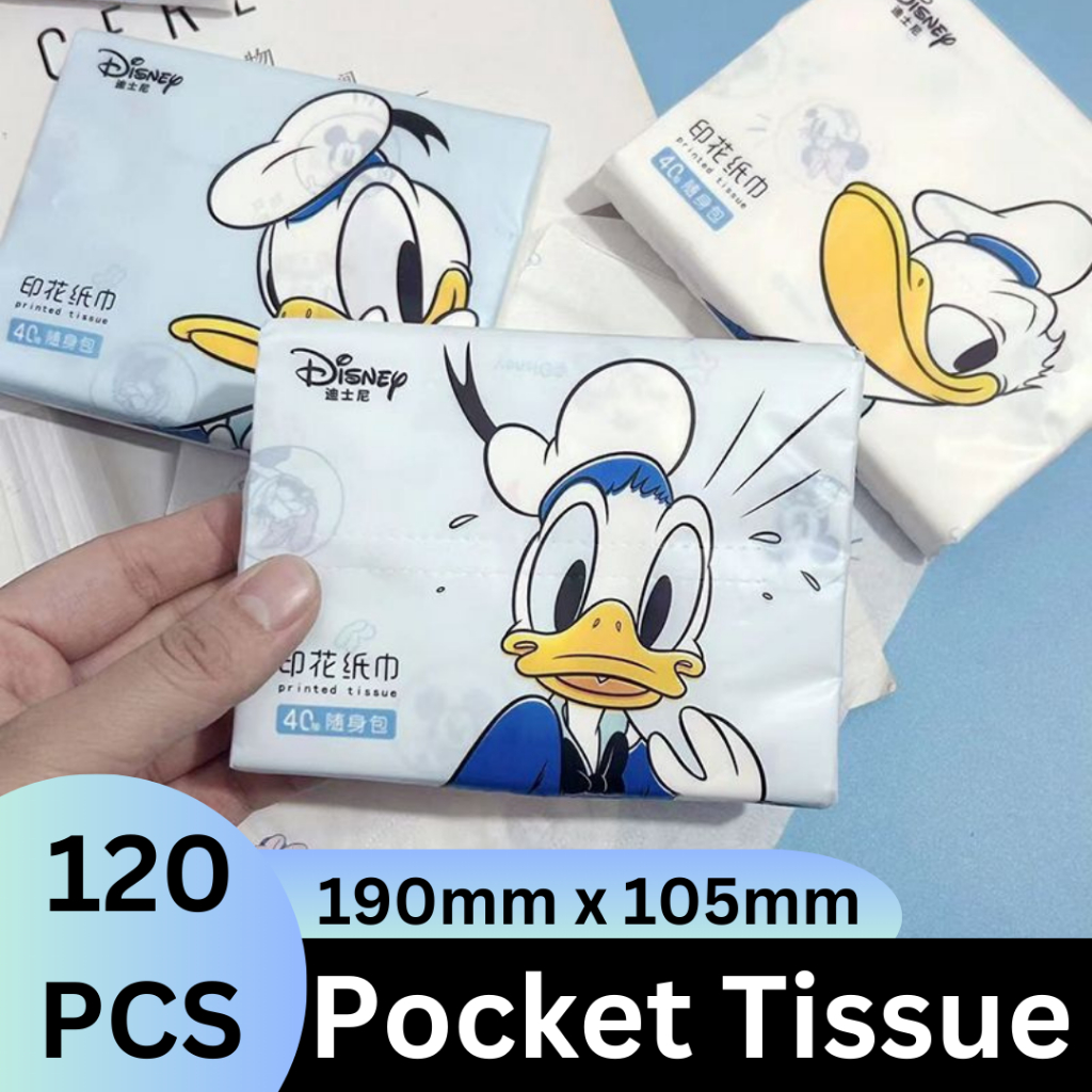 【40pulls*120pcs/Pack】Duck Colorful Printed Tissue Pouch Portable ...