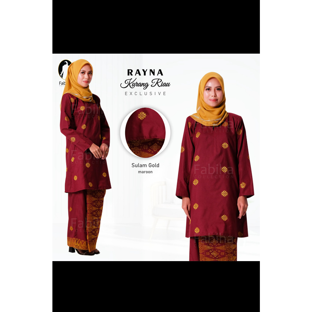 By Fabiha Exclusive | Baju Songket Tenun Soft Cotton | Kurung Riau ...