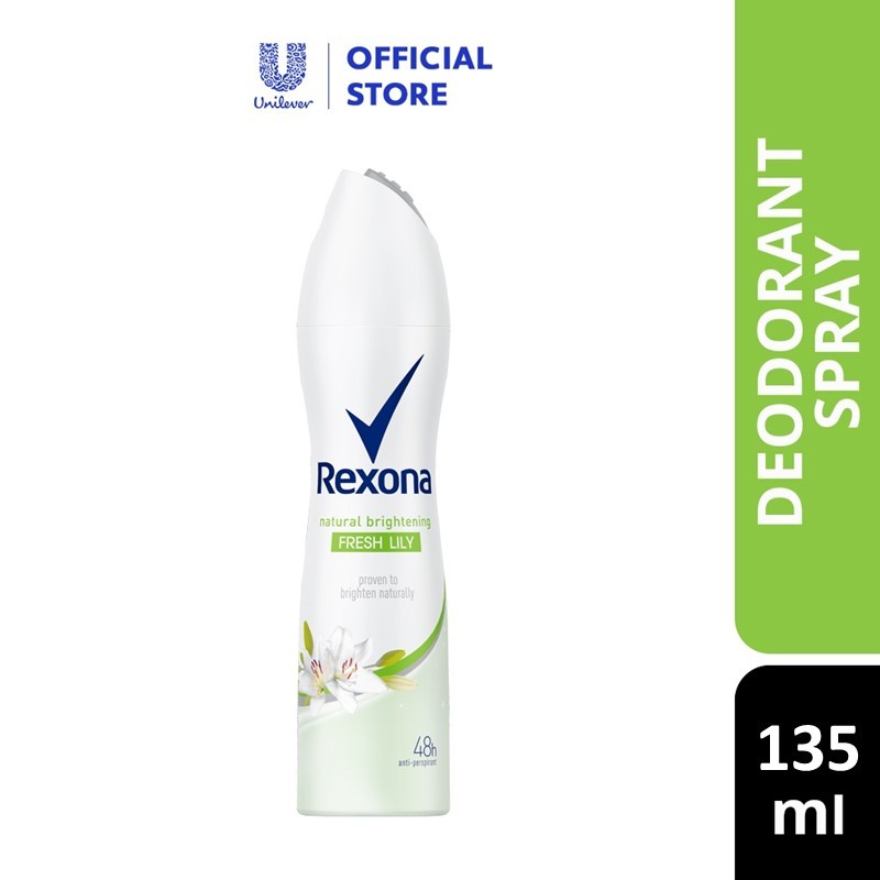 Rexona Women Advanced Brightening Spray Deodorant Lily Fresh (135ml ...