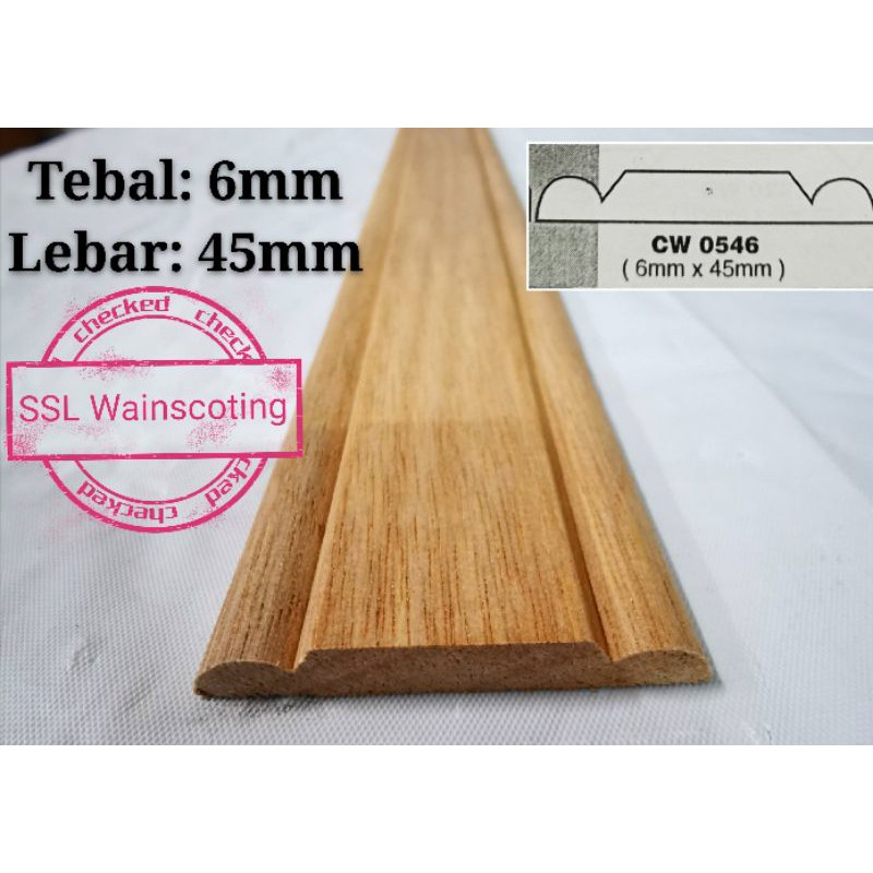Wainscoting / Kayu Nyatoh / Chair Rail / Border(0546) | Shopee Malaysia