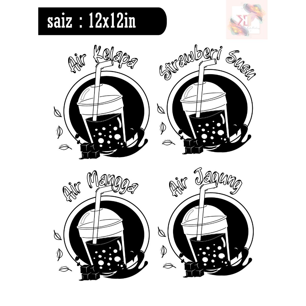 STICKER AIR BALANG TRANSPARENT (LUTSINAR) DESIGN BARU 2024!! | SET ...