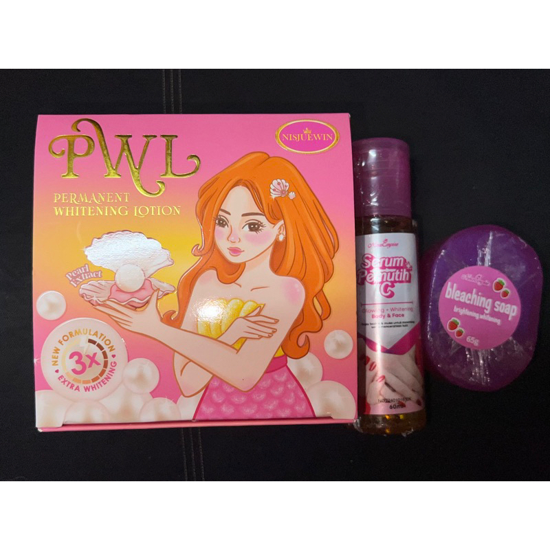 PWL 50g WHITENING LOTION + SERUM PUTIH C + SABUN BLEACHING [SET COMBO 2 ...
