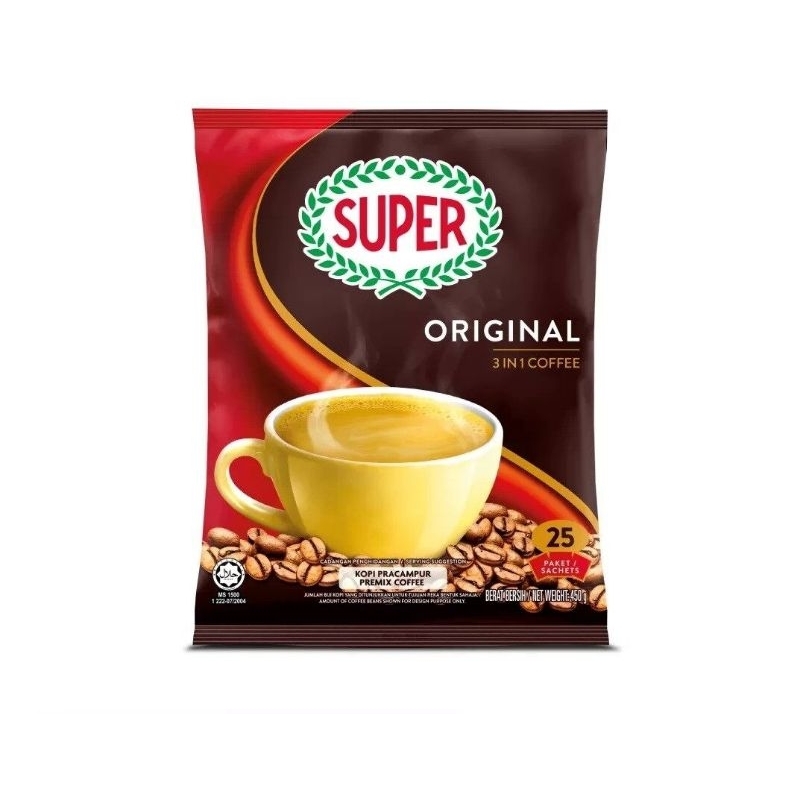 Super Coffee 3 in1 Original 3 in 1 - (18g x 25s) | Shopee Malaysia