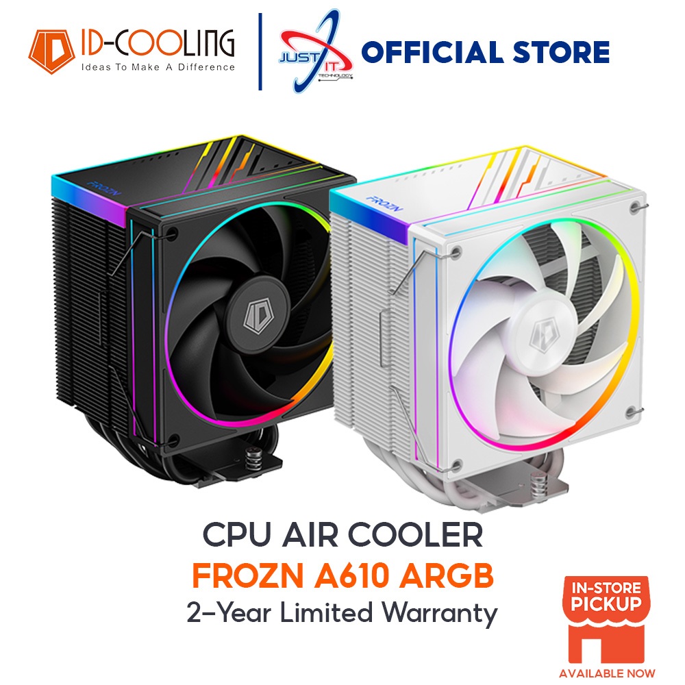 ID-Cooling Frozn A610 ARGB CPU Air Cooler - Black/White | Shopee Malaysia