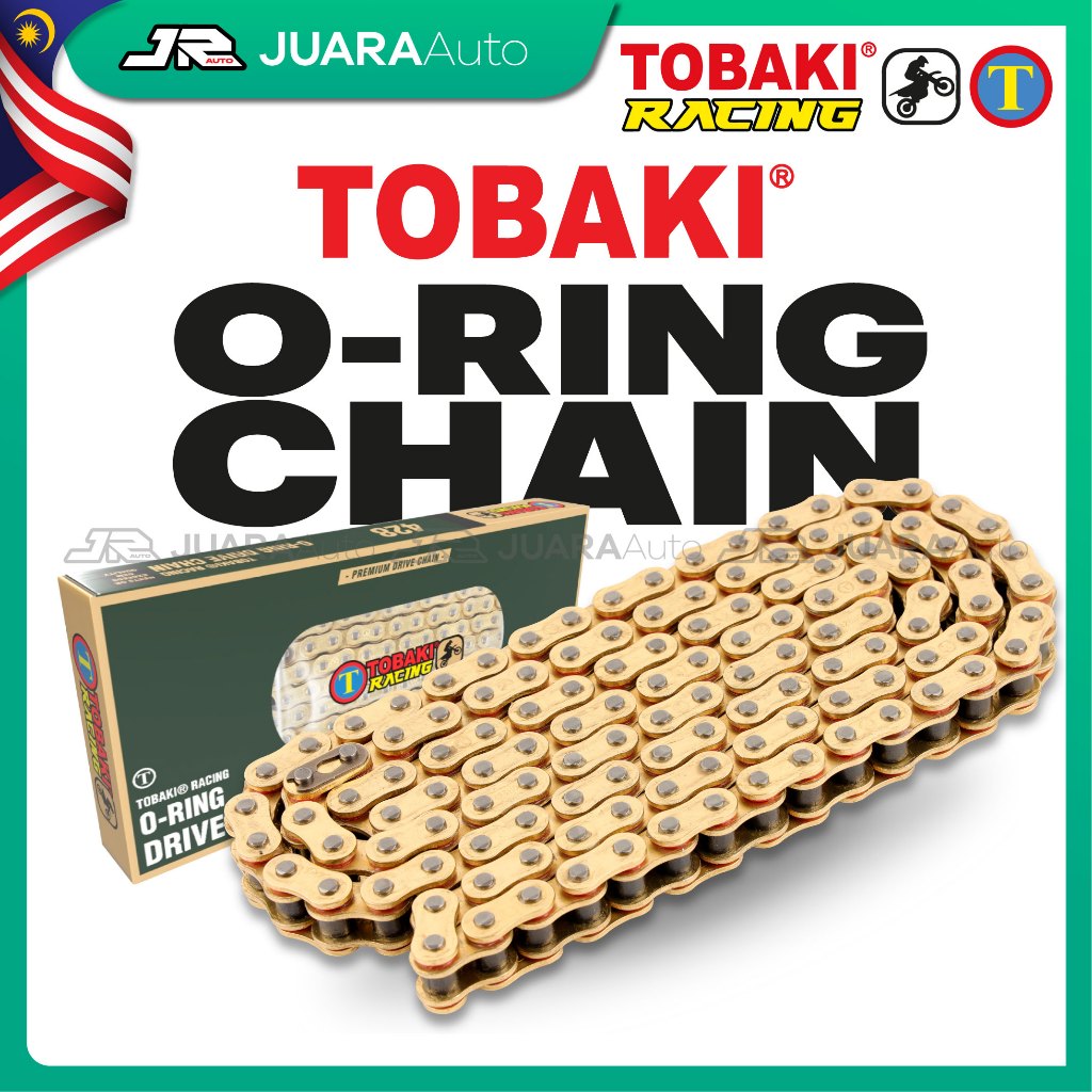 TOBAKI Racing HEAVY DUTY Rantai O RING GOLD Chain Motor 415 420 428 140 ...