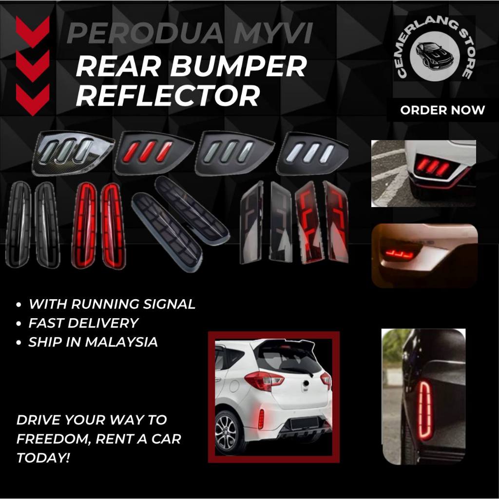 (Perodua Myvi GEN2 and GEN3 2018-2022) Facelift LED Rear Bumper ...