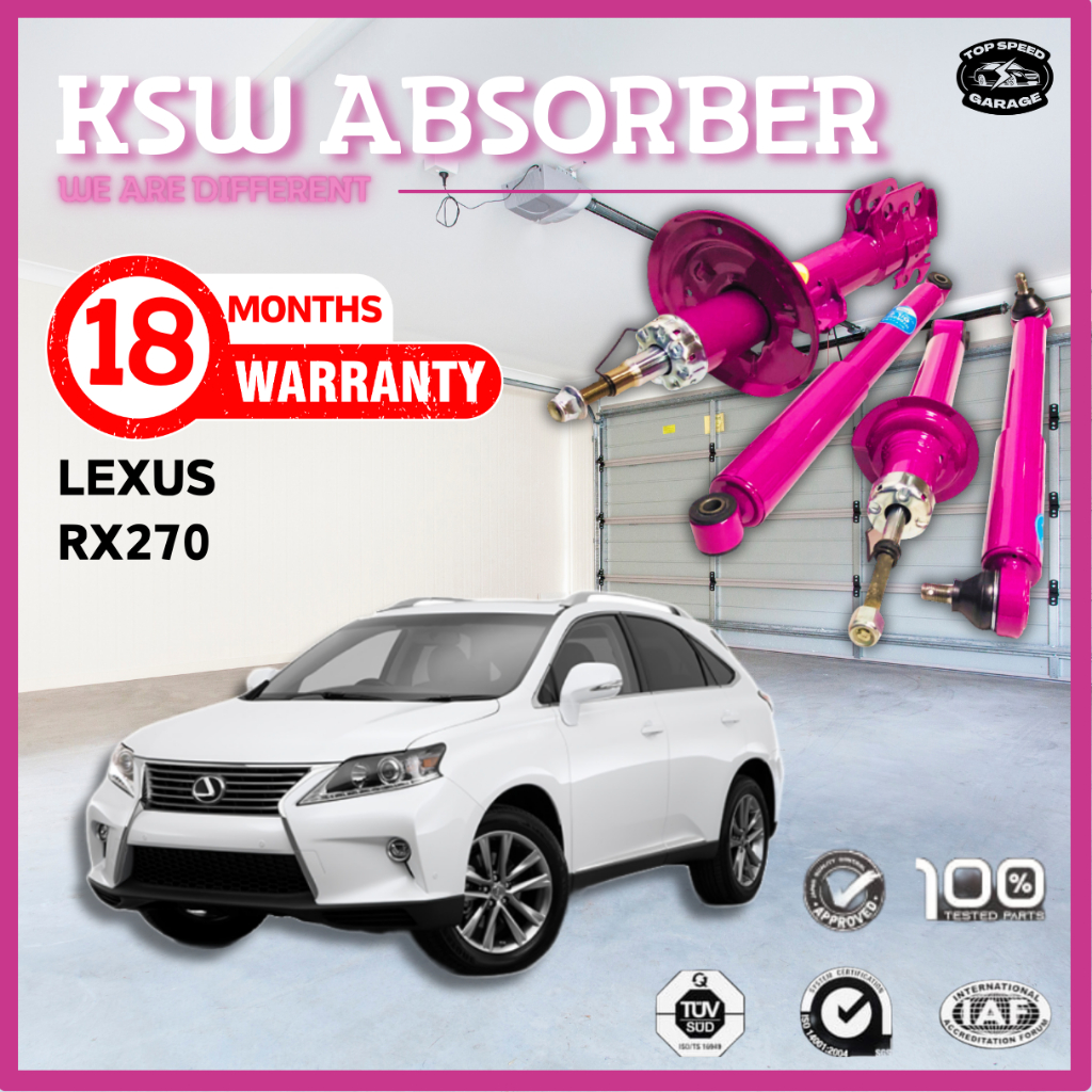 TOYOTA/LEXUS RX270 AGL10 - KSW (GAS) Shock Absorber FRONT & REAR ...