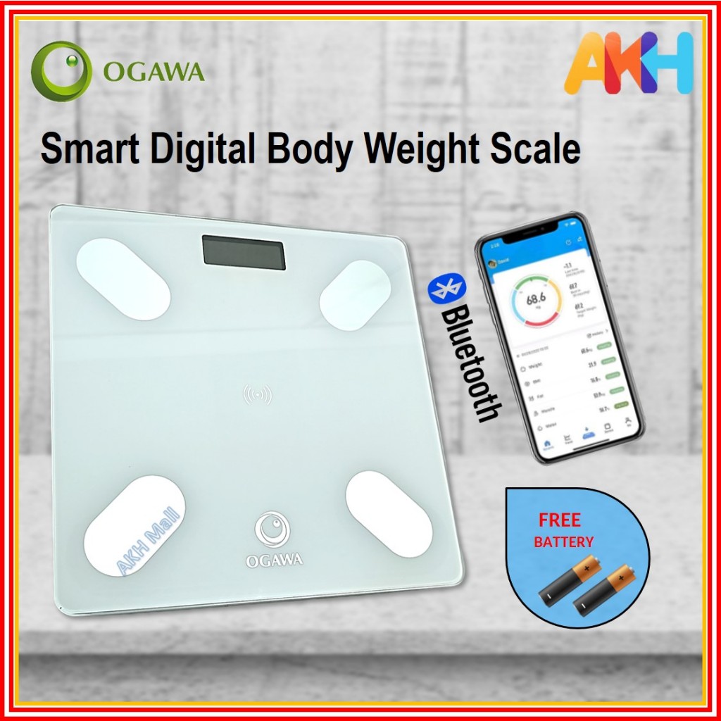 (Random Color)OGAWA Bluetooth Smart Digital Body Weight Scale/Human ...