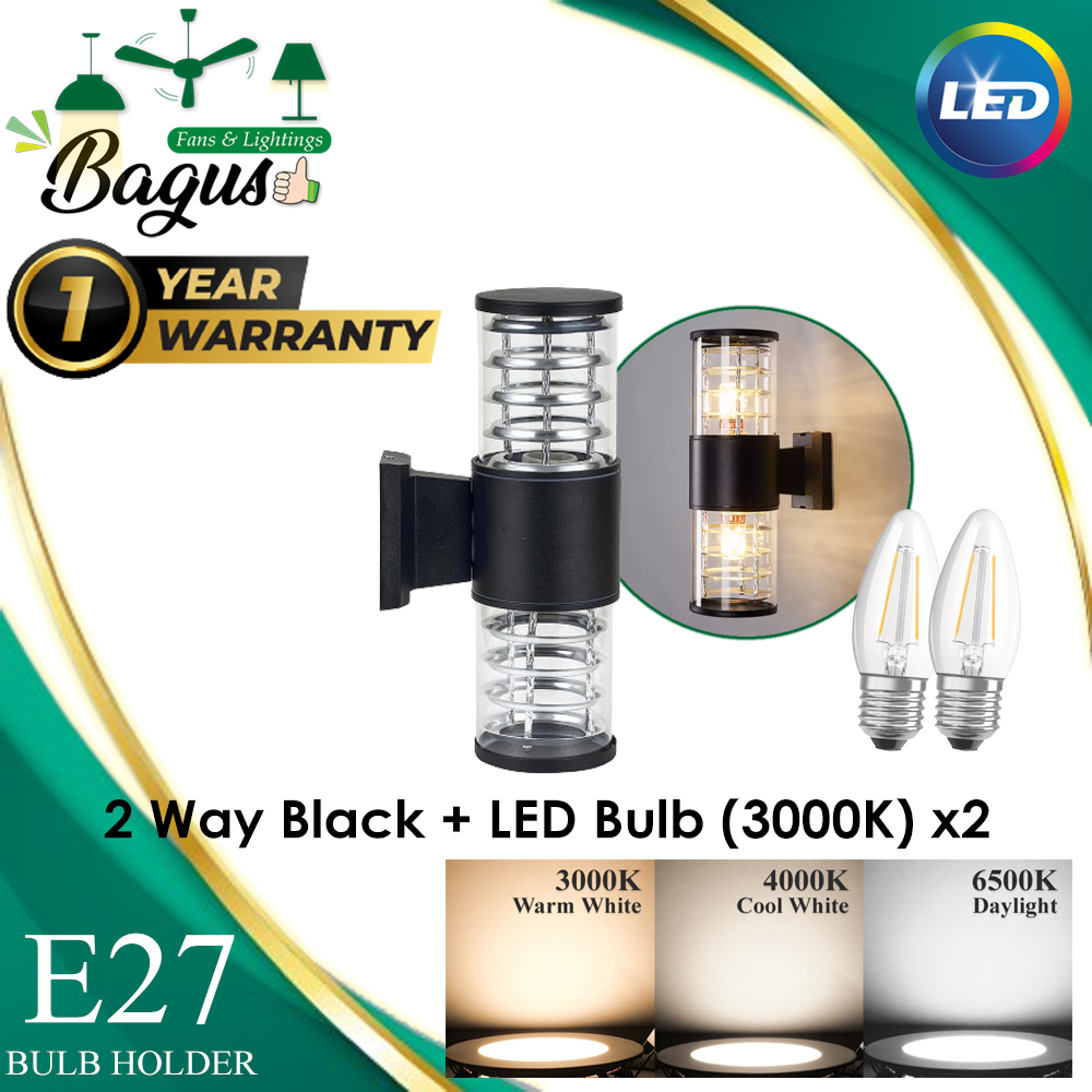 Outdoor Light - 1/2 Way Up Down Wall Light Porch Lamp | Waterproof ...