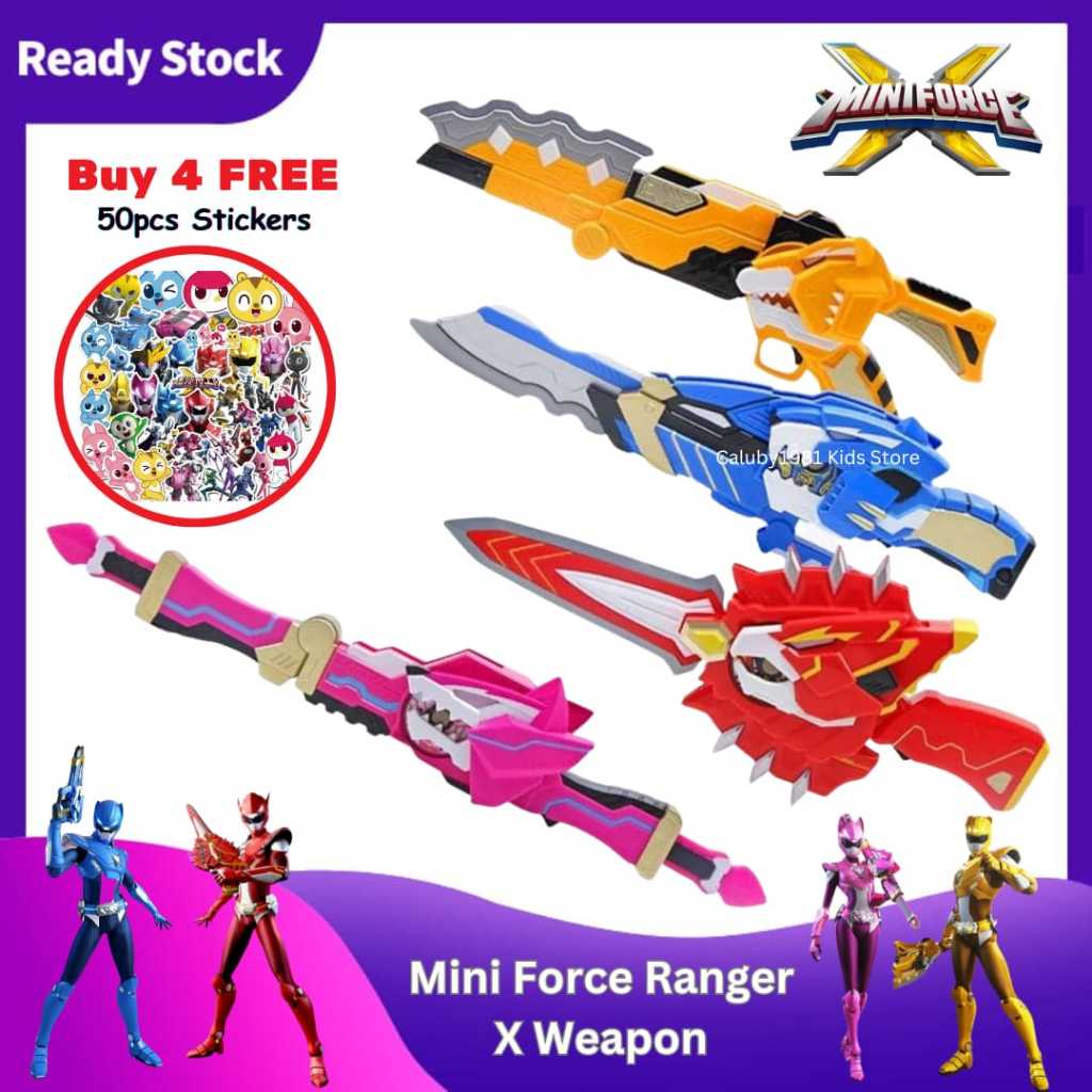 Mini Force Ranger X Pedang Mainan Budak Action Figure Sword Toy Guns ...