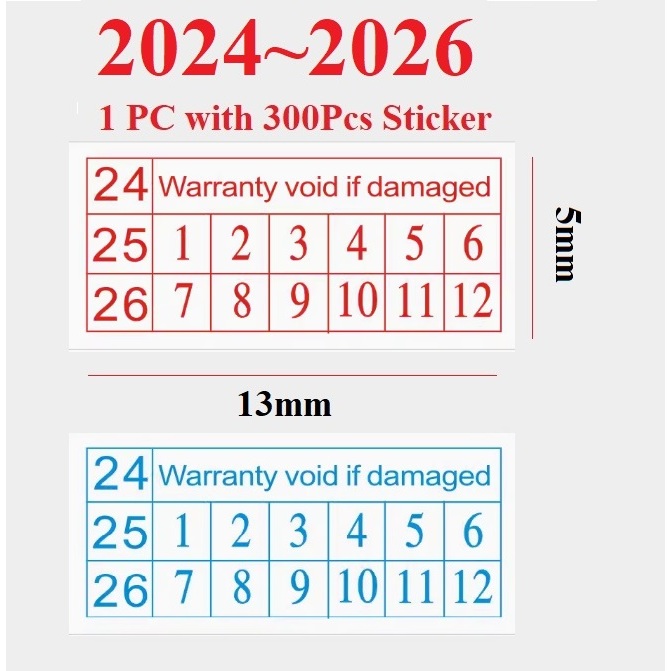 2024~26 / 2025~27 300pcs Warranty Void Sticker Jaminan Tidak Sah ...