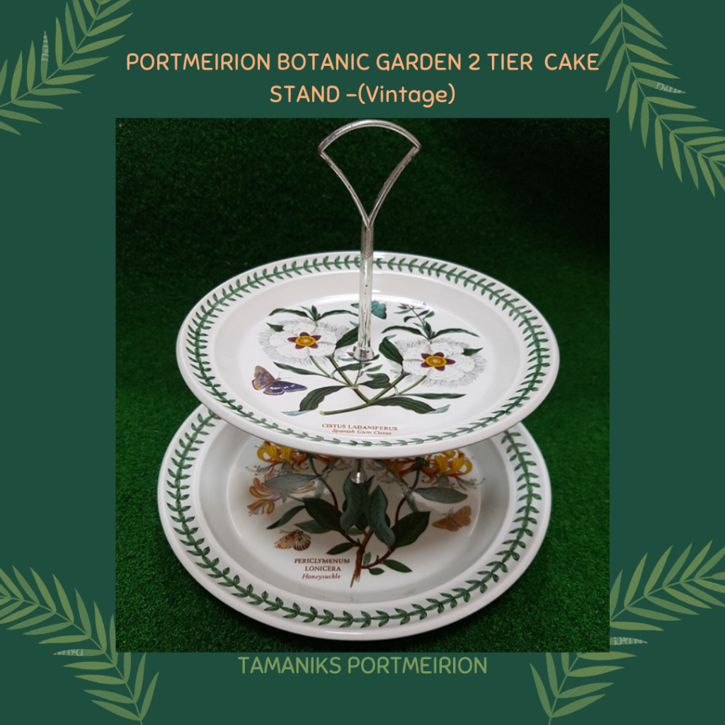 Portmeirion Botanic Garden (Vintage) 2-Tier Cake Stand | Shopee Malaysia