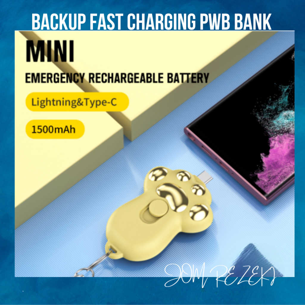 JOM Portable Keychain Charger | 1500mAh Type-C Ultra-Compact Mini ...