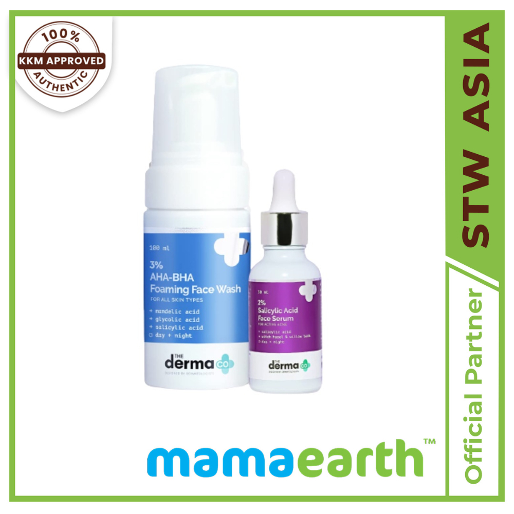 The DermaCo Acne Care Combo (3% AHA-BHA Foaming Face Wash 100 ml + 2% ...
