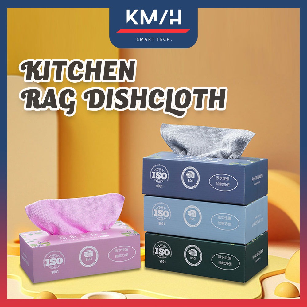KMH 20pcs Kitchen Rag Dishcloth Absorbent Kitchen Cleaning Cloth Non ...