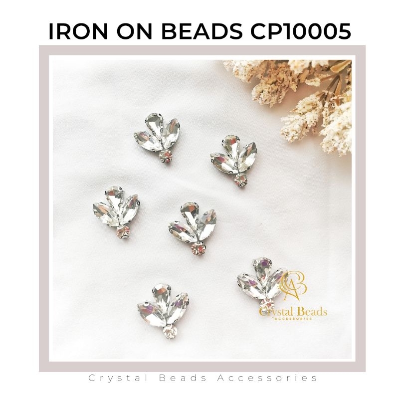 Crystal Beads Accessories CP10005 Iron on Exclusive Glass Crystal Patch ...