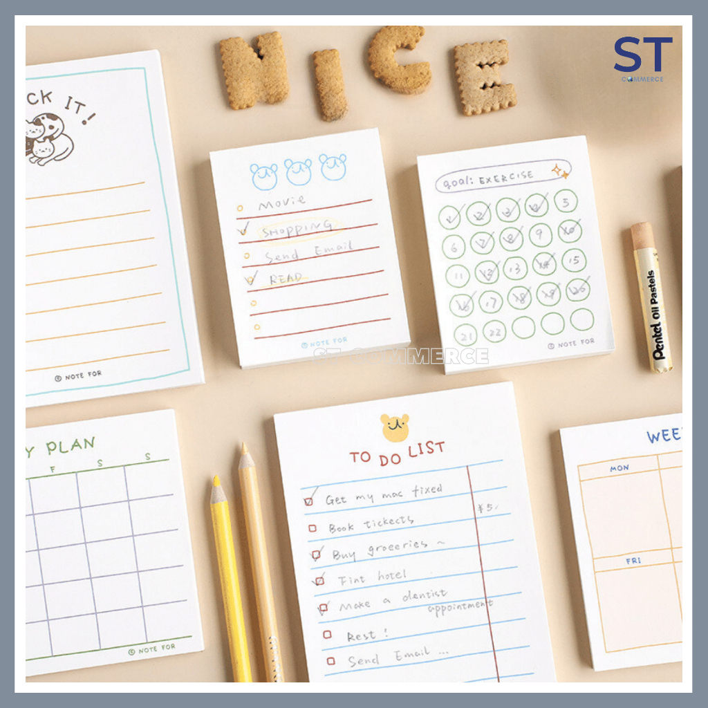 Cute Plan Memo Series Memo Pad Note Pad Memo Sheets 清单计划打卡可爱ins风手帐留言本 ...