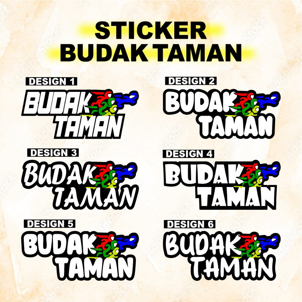 STICKER BUDAK TAMAN 🔥CUTTING STICKER 🔥MORE THAN 5 DESIGN 🔥2 SIZE TO ...