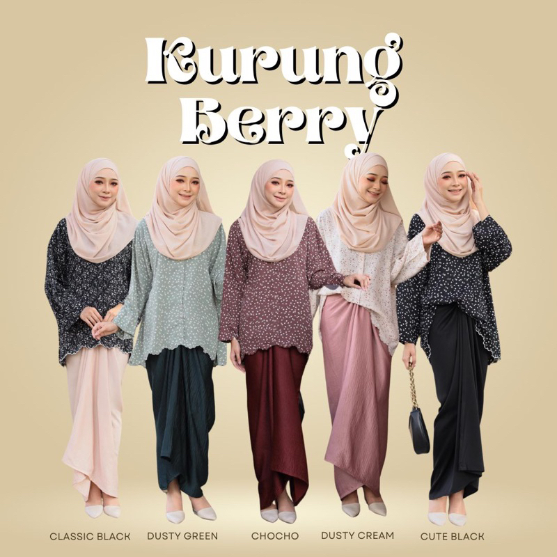 NEW ️ BLOUSE BERRY | SET KURUNG BERRY INSTANT PARIO | Shopee Malaysia