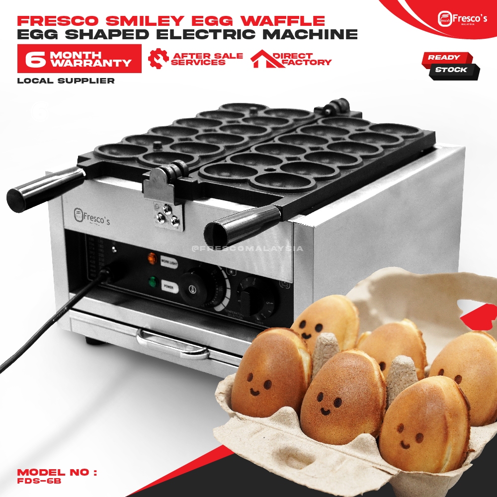 Smiley Egg Waffle Electric Machine Smiley Face Egg Shaped Waffle | Shopee Malaysia