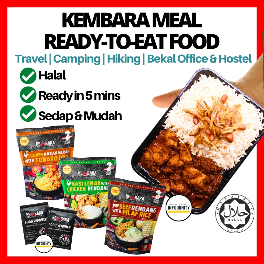 Kembara Meal Kembara Meals Ready to Eat Food Halal Travel Food Pack ...