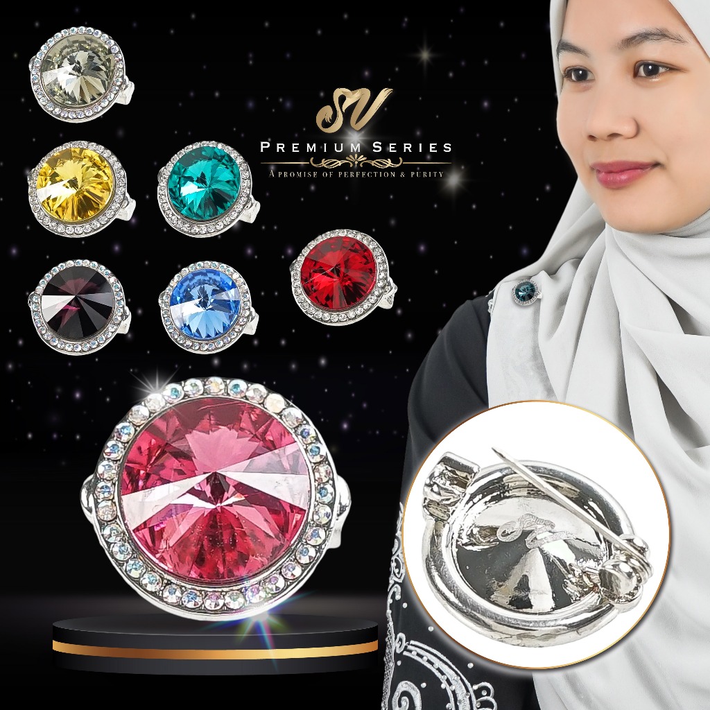 Sv Premium Pin Tudung Exclusive Kerongsang Wanita Women Austria Fashion ...