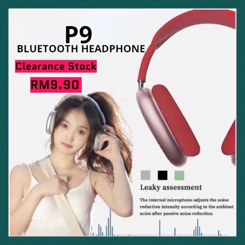 P9 Headphone Extra Bass Bluetooth Headphone Wireless Headset Headset ...