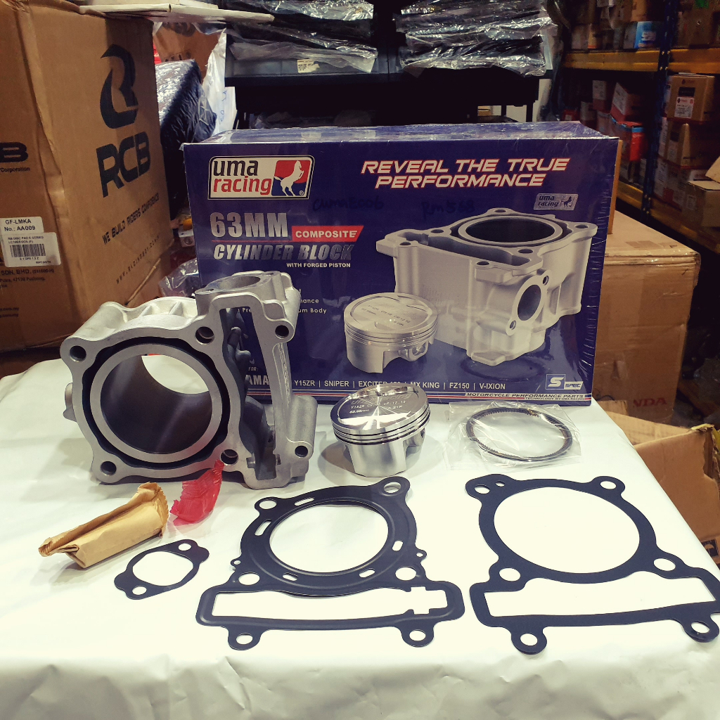 UMA RACING 63MM CYLINDER CASTING BLOCK SET LC135 / Y15 V1 V2 WITH ...