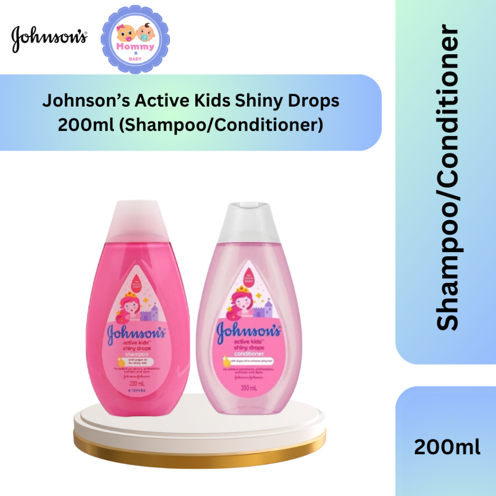 Johnson's Active Kids Shiny Drops 200ml (Shampoo/Conditioner) | Shopee ...