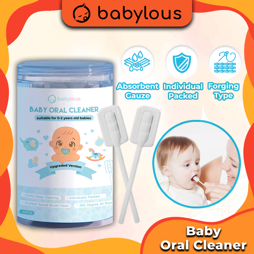 BABYLOUS Baby Cotton Swab Oral Cleaner Pembersih Mulut Bayi Upgraded ...