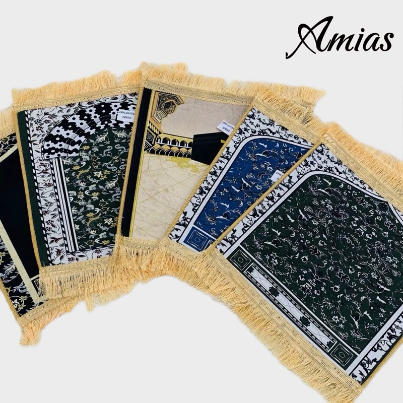 Sejadah 3D Velvet Antislip Size 35X35 & 35X60cm with Transparent Bag ...