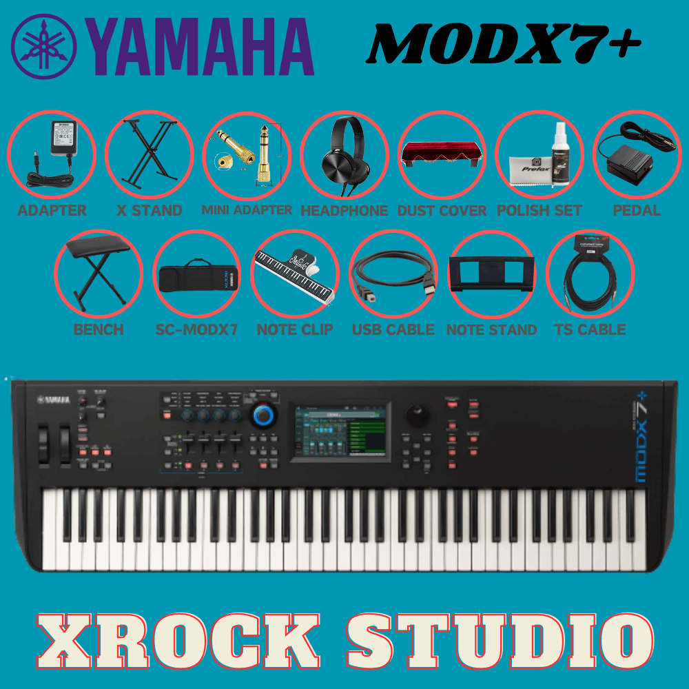 Yamaha MODX7+ 76 Semi-weighted Key Synthesizer with Sustain Pedal ...