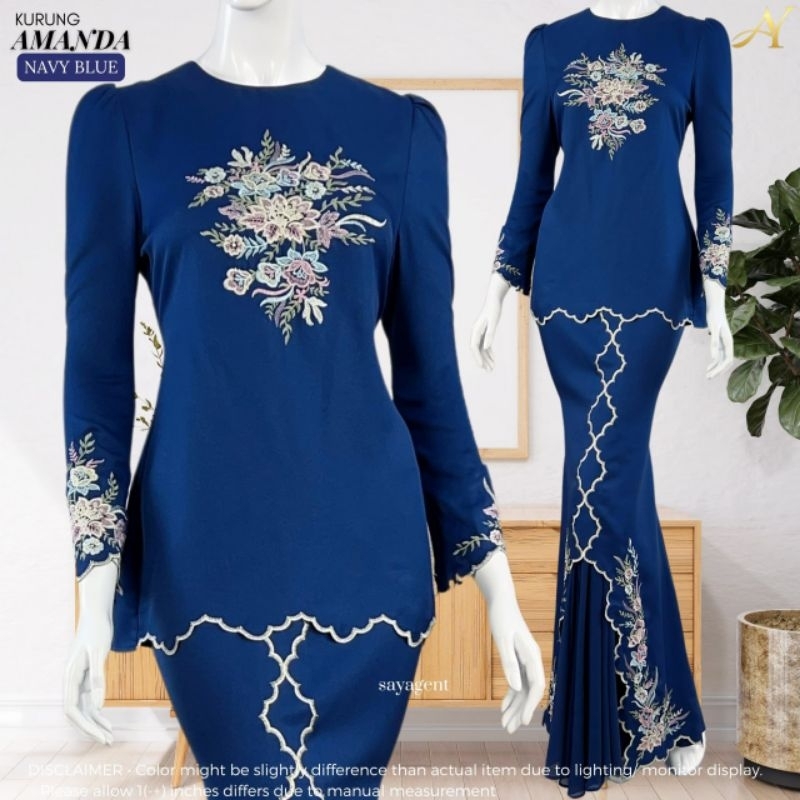 Restock hot selling Baju mini kurung moden sulam baju raya 2024 nikah ...