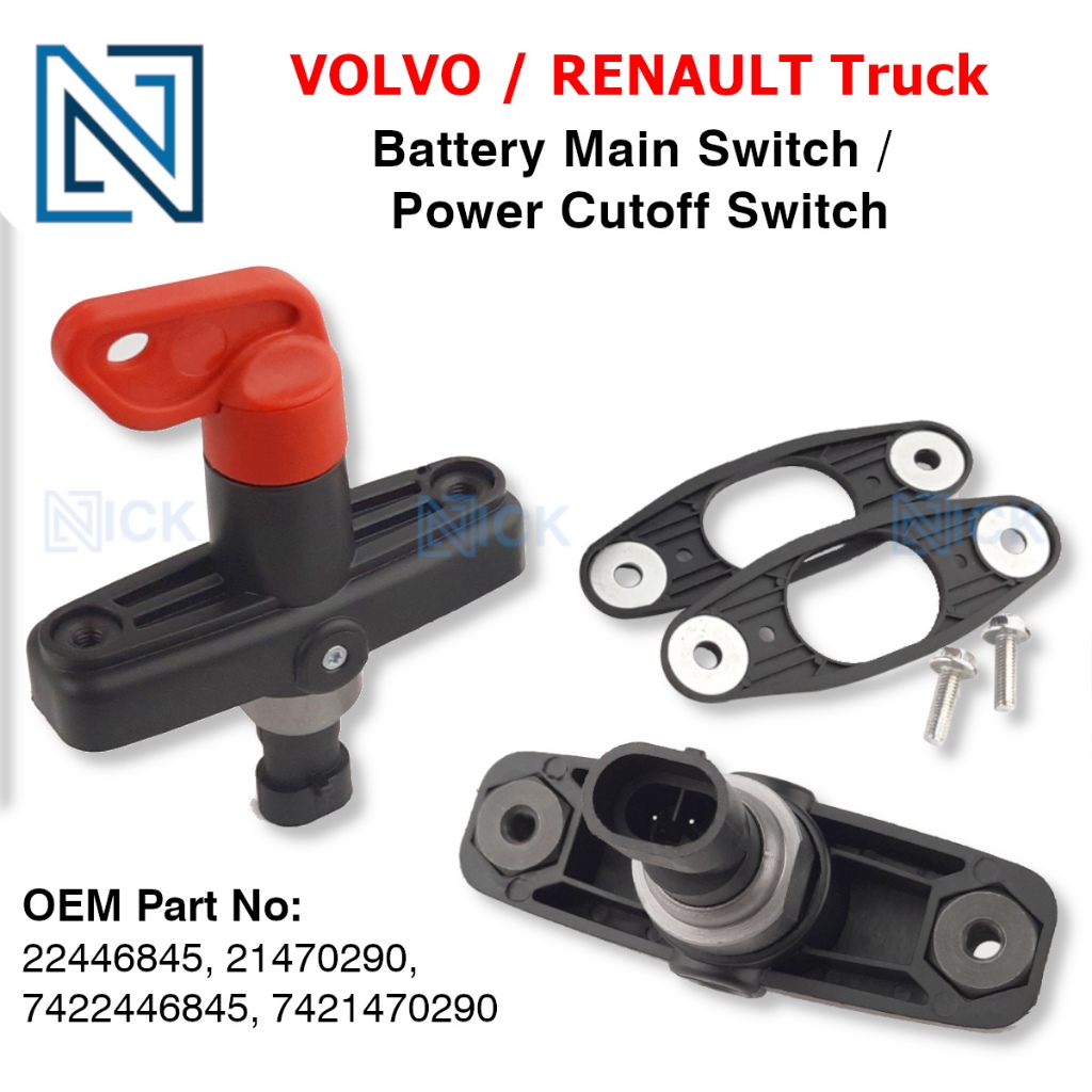 VOLVO RENAULT Truck Battery Switch 2 Pin Main Power Cut Off Isolator ...