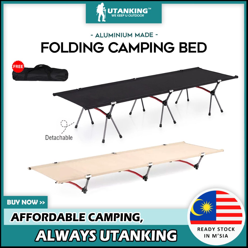 UtanKing™ Aluminum Camping Bed Outdoor Folding Camping Cot Heavy Duty ...