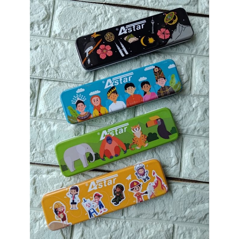 Stok Sedia Astar Fancy Kotak Pensel Logam A50 /Astar Fancy Metal Pencil ...