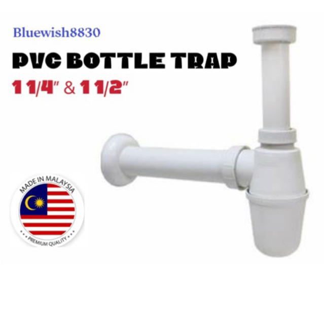 PVC Plastic Bottle Trap [ 32MM/40MM] / Sink Accessories / Perengkap ...