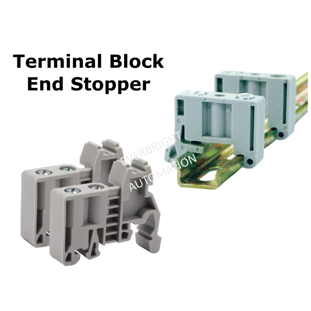 E/UK E1 35mm C45 Din Rail Terminal Block End Stopper Clamp E-UK E/JUK EW-35 TBR-F UK2.5B ...