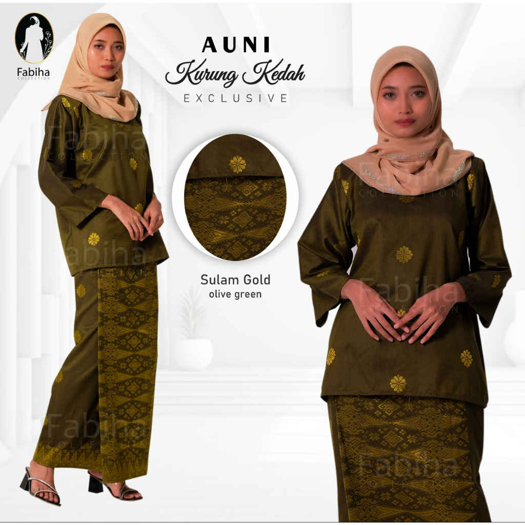 By Fabiha Exclusive | Baju Kurung Kedah Songket Tenun Soft Cotton Bunga ...