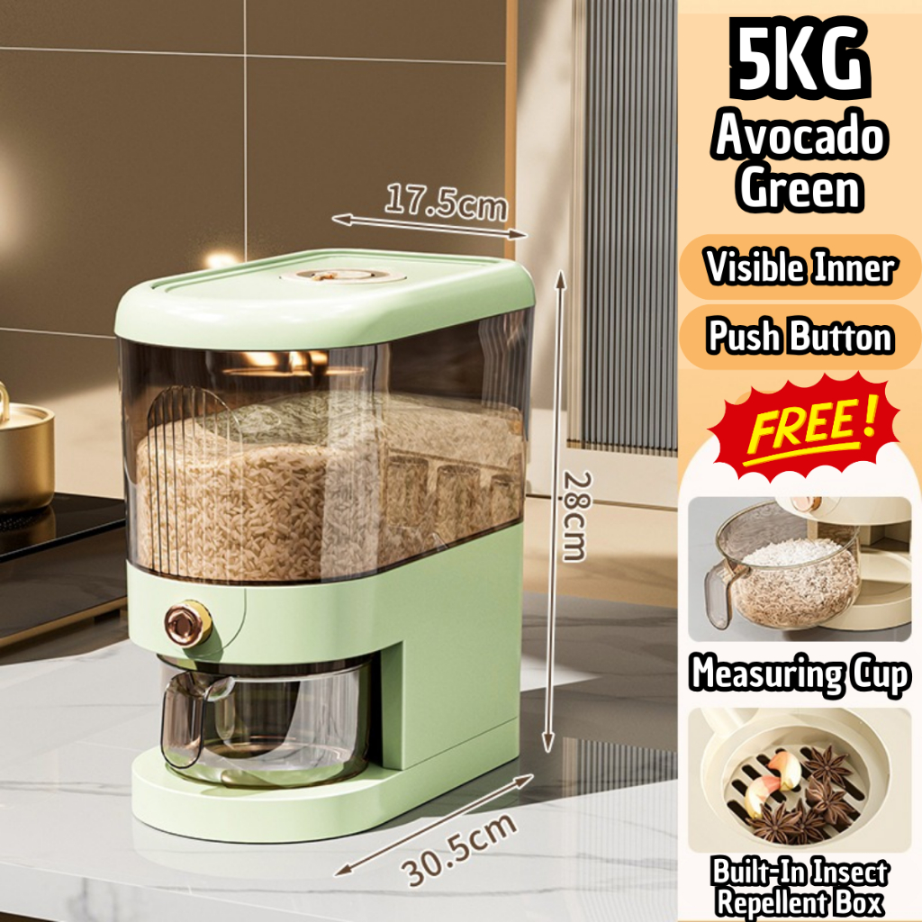 C&C Bekas Beras Kitchen Rice Storage Food Container Bekas Beras 10kg ...