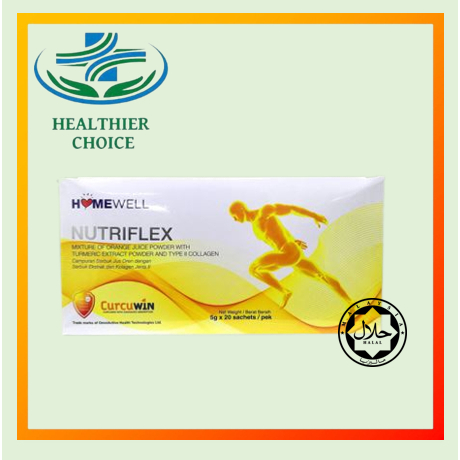 Homewell Nutriflex Curcuwin (Tumeric & Type II collagen) 5g x 20sachet ...