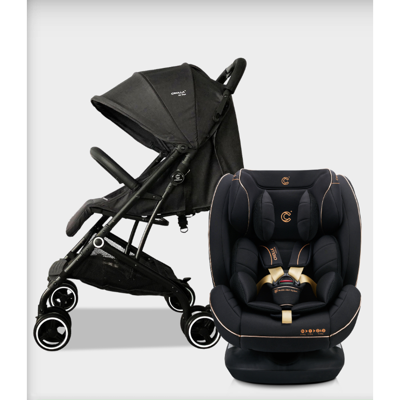 Crolla Nexus Gold Black Convertitable Car Seat+Crolla Air Flex Easy ...