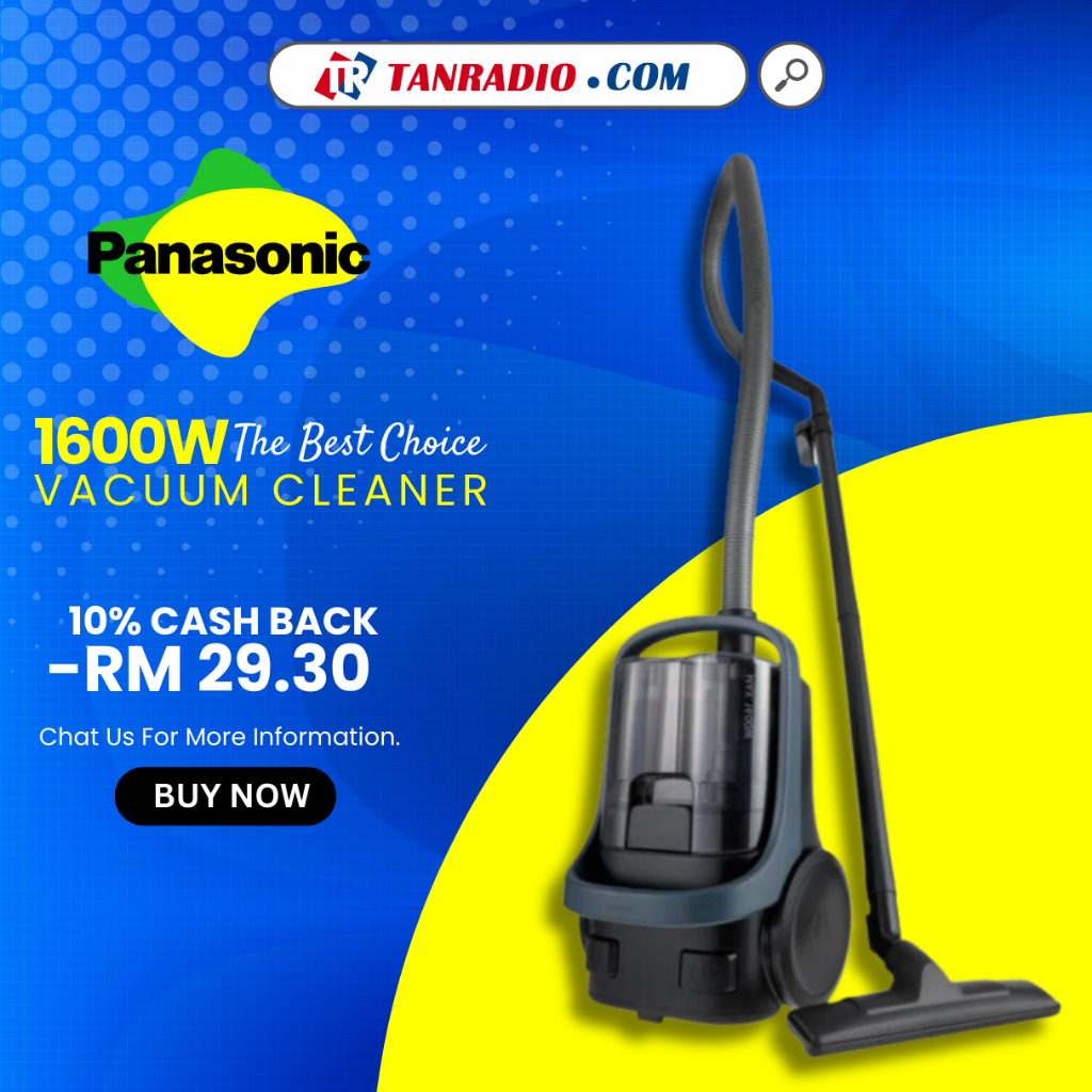 Panasonic Powerful 1600W Cyclone Bagless Canister Vacuum Cleaner MC ...