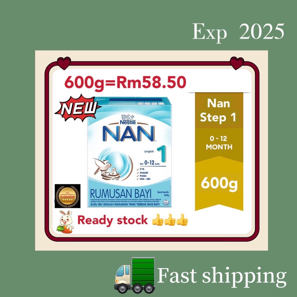 NESTLE NAN STEP 1 (600g) *new formula 2’F-L EXP 1/2025 | Shopee Malaysia
