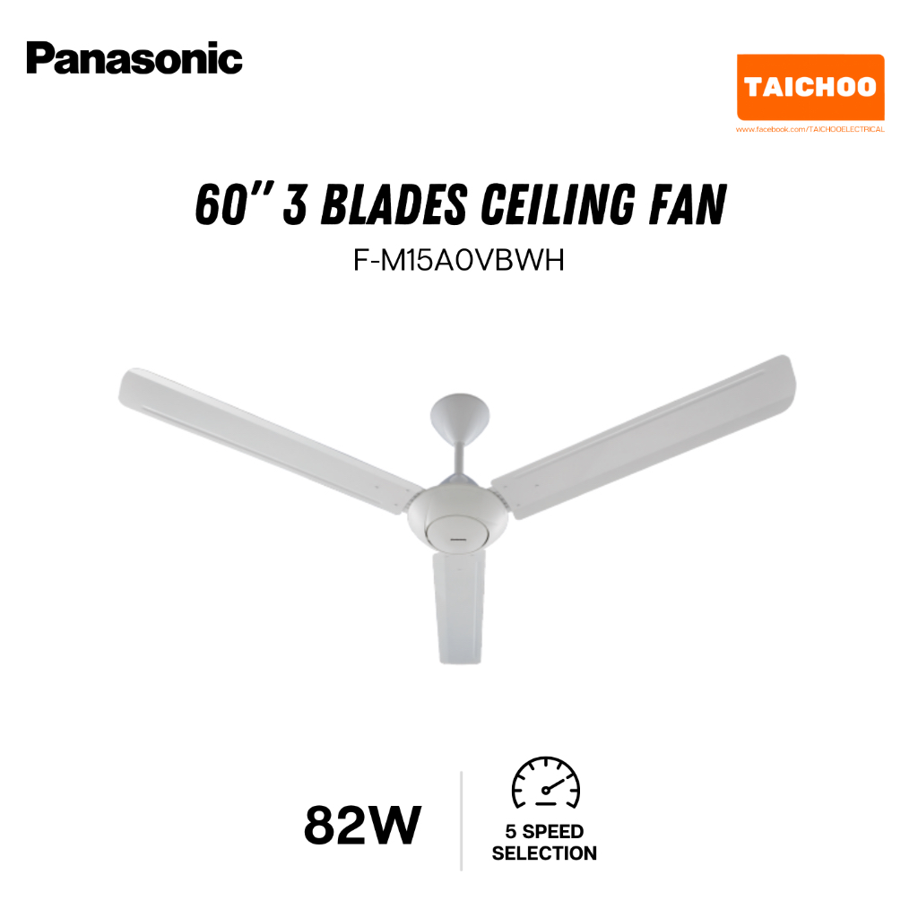 Panasonic 60” 3 Blades Ceiling Fan F-M15A0VBWH | Shopee Malaysia
