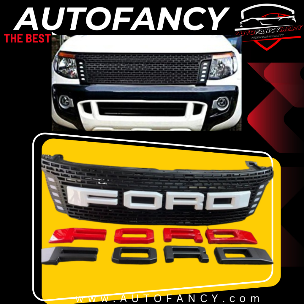 Ford Ranger T6 With LED Front Grill 2012 2013 2014 Matte Black with ...