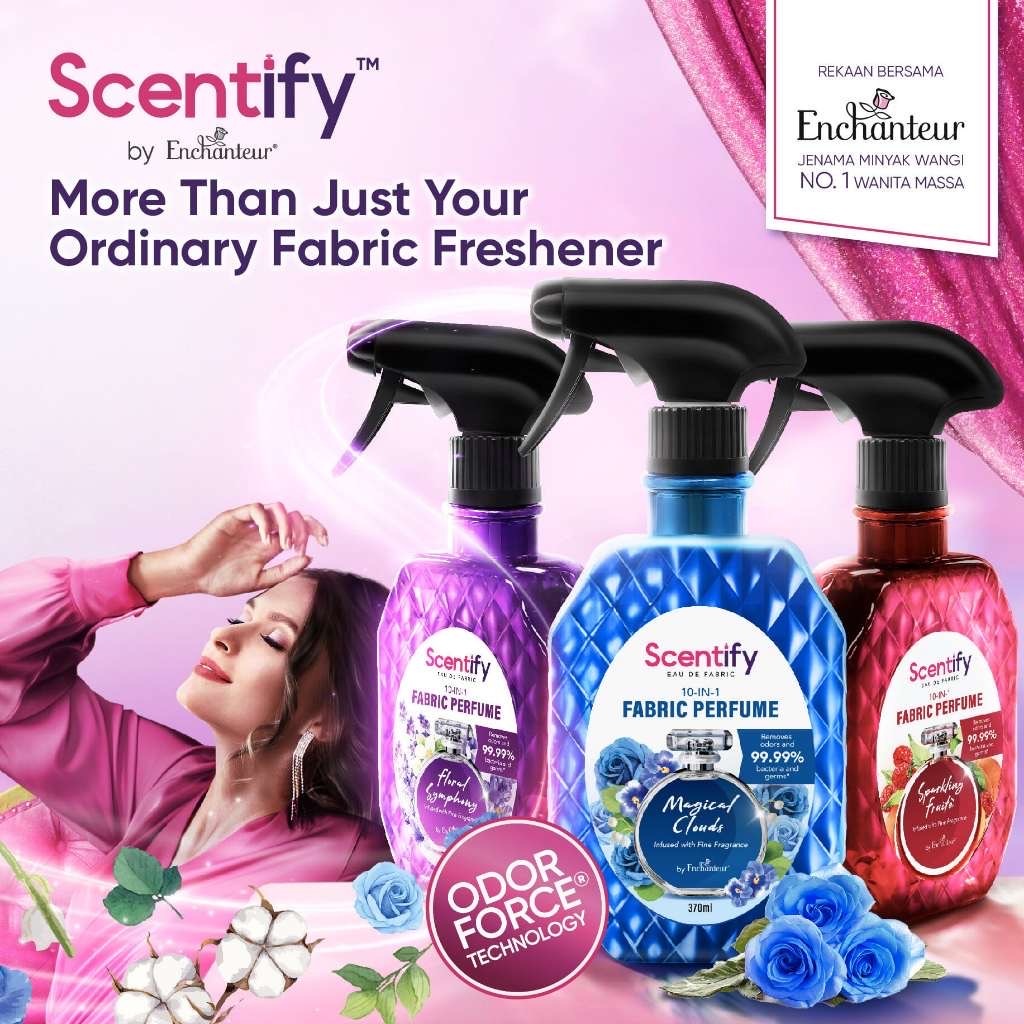 ENCHANTEUR SCENTIFY Eau de Fabric 10-in-1 Fabric Perfume 370ml | Shopee ...