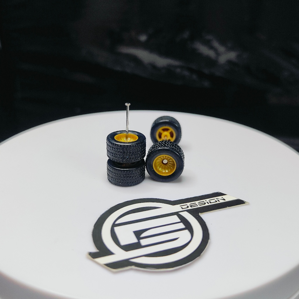R010A - Hot Wheels 1/64 Rubber Wheels Turbine Tayar Getah 12mm Long ...