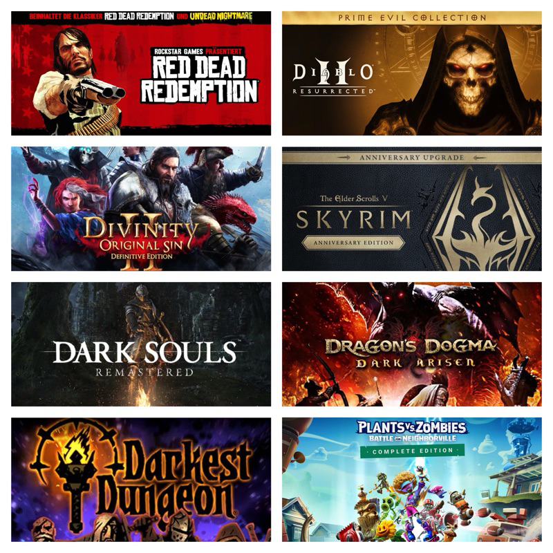 （9in1）Nintendo Switch Digital Divinity，Diablo 2，Diablo 3，Dark soul，Red ...